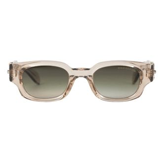 Cutler and Gross Homme, Accessoires, Beige, Taille: 50 MM Aigle Lunettes de Soleil Carr&eacute;es en Cristal de Sable