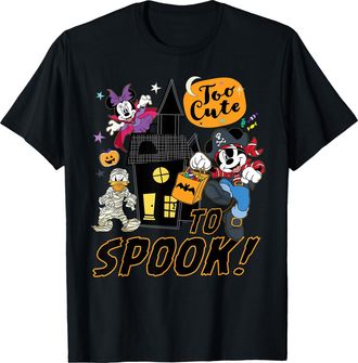 Disney Halloween Mickey Minnie & Donald Too Cute to Spook! T-Shirt