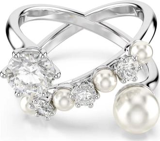 Swarovski Femme, Accessoires, Gris, Taille: 60 MM Matrix Cocktailring