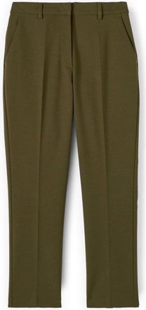 Motivi Femme, Pantalons, Vert, Taille: 36 FR Pantalon coupe droite en m&eacute;lange coton et viscose