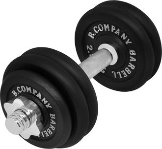 Bad Company Guss Kurzhantel-Set 15Kg (1 x Kurzhantelstange 35cm, 2x1,25 und 4x2,5Kg Hantelscheiben) Hantelset Hanteln Gewichte