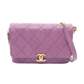 Chanel Pre-owned Matelasse Small Calf Shoulder Bag - - Pre-owned - Damen - Lila - ONE SIZE