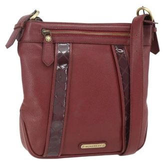 Burberry Sac bandouli&egrave;re en cuir Pre-owned - Femme - Pre-owned - Rouge - Taille: ONE Size