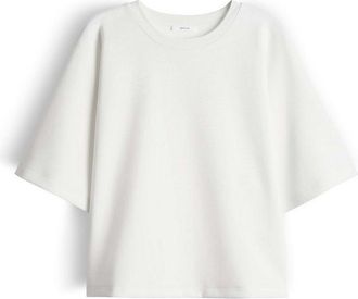 OPUS Sweatshirt Relaxed geschnittenes Sweatshirt aus Baumwoll-Mix Verk&uuml;rzte L&auml;nge, lockerer Boxy Fit f&uuml;r Alltag und Freizeit