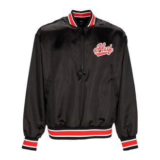 HUF Satin Baseball Bomber Jacket Schwarz - - Jackets - Herren - Schwarzk - S