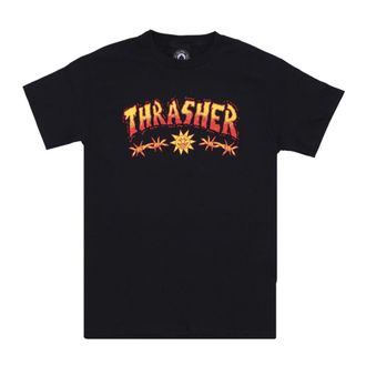 Thrasher Schwarzes Sketch Tee Kurzarm T-Shirt - - Tops - Herren - Schwarzk - S