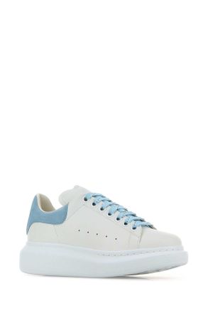 Alexander McQueen Womens Leather And Suede Low-Top Sneaker White Snea Method Calf