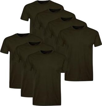 Hanes T-Shirt &agrave; col Rond en Coton pour Homme Noir, Noir, Taille L