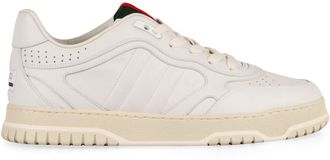 Gucci Mens Re-web Low-top Sneakers White Calfskin Trainers