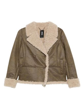 Bomboogie veste en daim à boutonnière croisée - Marron