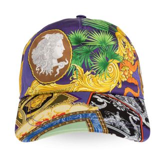 Versace Homme, Accessoires, Multicolore, Taille: 57 CM Printed Twill Baseball Cap