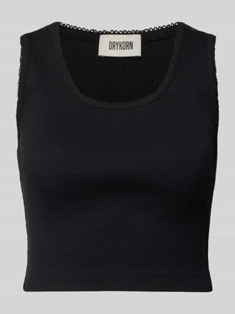 Drykorn Slim Fit Top mit Zierbord&uuml;re Modell Tiora