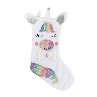 Valiclud Einhornsocken mit Anh&auml;nger und H&auml;ngeschnur Weihnachtsstr&uuml;mpfe als Geschenkidee Passend f&uuml;r S&uuml;&szlig;igkeiten und Kleine Geschenke