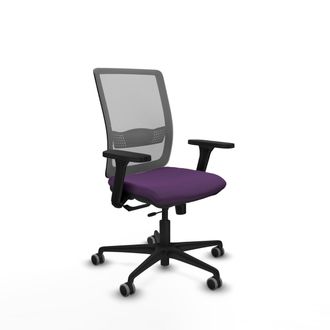 Piqueras y Crespo Haches 24-Stunden-B&uuml;rostuhl mit 3D-Armen, h&ouml;henverstellbare Lendenwirbelst&uuml;tze, ausgestattet mit Syncro/Traslack und injiziertem Schaum. Mit Rollen vo