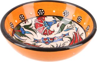 Guru Shop 1 Stk. Orientalische Keramikschüssel, Schale, Dekoschale, Handbemalt - Ø 12 cm/Modell 27