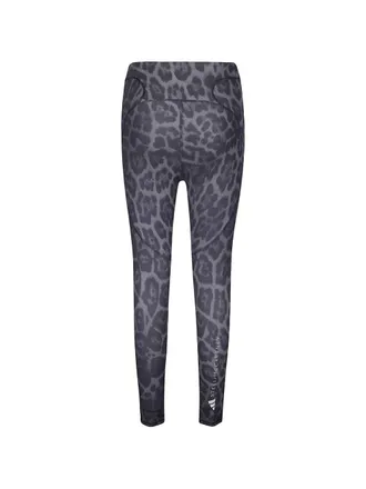 adidas by Stella McCartney Leopard-Print Leggings - Charcoal Grey