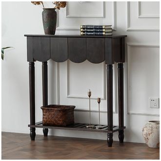 Generic Schmaler Sofatisch aus Massivholz for hinter der Couch, Akzenttisch im Vintage-Eingangsbereich, Konsolentisch for Wohnzimmer, Flur, Eingang, mit Schub