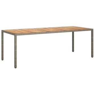 vidaXL Garten-E&szlig;tisch Grau 250 x 100 x 75 cm Poly Rattan Vidaxl