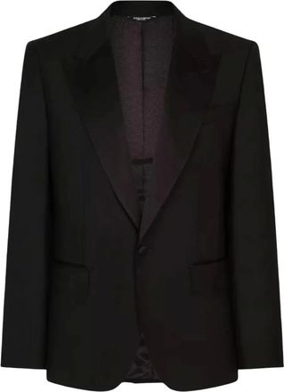 Dolce & Gabbana Homme, Vestes, Noir, Taille: S Veste Crois&eacute;e Coupe Taormina