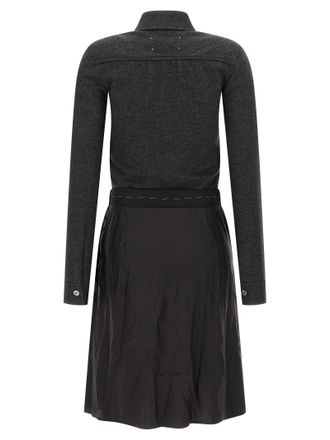 Maison Margiela Womens Gray Virgin Wool Midi Dress