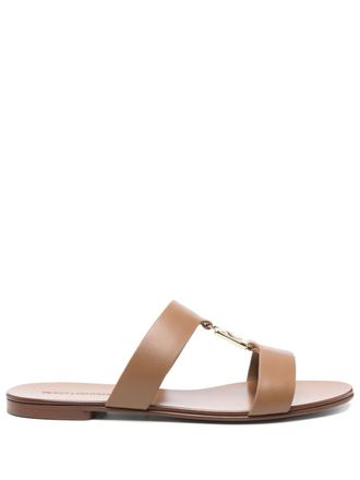 Dolce & Gabbana sandales en cuir - Marron