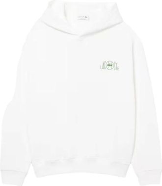 Lacoste Homme, Sweatshirts et sweats &agrave; capuche, Blanc, Taille: 3XL Graphic Sweat &agrave; capuche