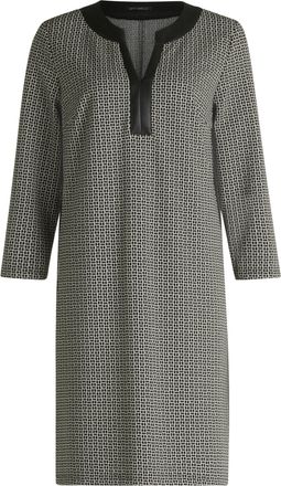 Betty Barclay Damen Jerseykleid mit Eingrifftaschen 42, Wei&szlig;/Schwarz
