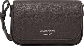 Emporio Armani Sac bandouli&egrave;re &agrave; logo imprim&eacute; - Femme - Sacs - Brun - Taille: ONE Size