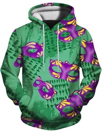 Generic Costume de carnaval pour homme - Sweat &agrave; capuche tendance imprim&eacute; Y2K - Sweat &agrave; capuche d&eacute;contract&eacute; - Pull &agrave; manches longues - Avec poche kangourou - 