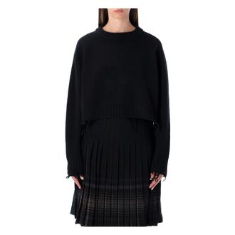 Low Classic LOW Classic, Femme, Pulls, Noir, Taille: 38 FR Pull Cropped