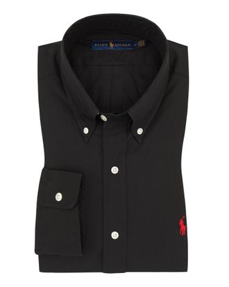Ralph Lauren Stretch-Hemd mit Button Down-Kragen und Pony-Stickerei, Slim Fit in