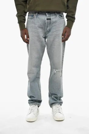 Fear of God Jeans mit weitem Bein und Logo auf dem Knopf 27cm Fear Of God