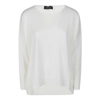 Aragona Rundhalspullover - - Knitwear - Damen - Wei&szlig; - M