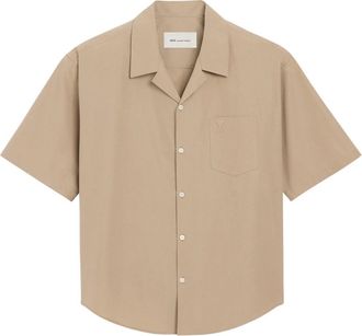 Ami Homme, Chemises, Beige, Taille: M Short Sleeve Boxy Shirt