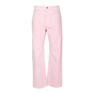 Alberta Ferretti Pantalone Denim Tinto - - Jeans - Damen - Rosa - M