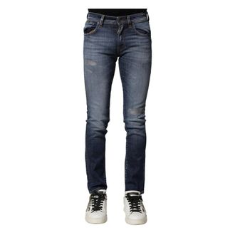 Dolce & Gabbana Blau Gewaschene Slim Fit Denim Jeans - - Jeans - Herren - Blau - XS