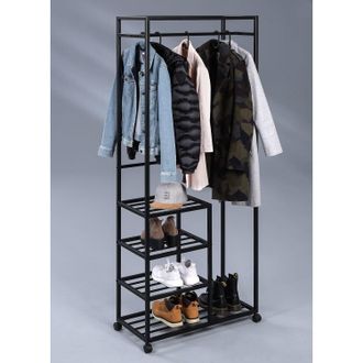 Red Living home24 Garderobenst&auml;nder Tanby 75 x 183 x 35cm Schwarz