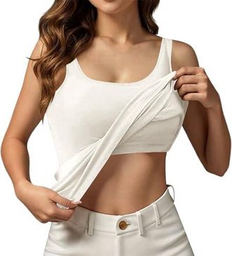 Generic D&eacute;bardeur Femme Maillot De Corps T-Shirt Crop Sexy &agrave; Manches Courtes pour Femmes en Couleurs Unies Parfait pour &ecirc;tre associ&eacute; &agrave; des Jeans Taille Haute 