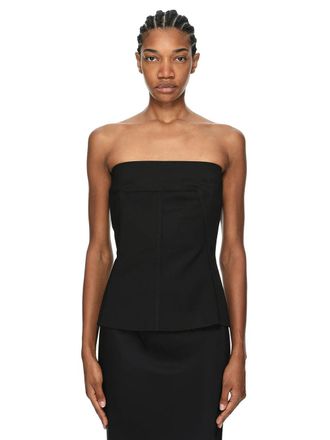 Rick Owens Womens Top Bustier Noir Black