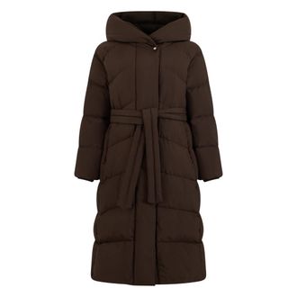Moorer Langer Mantel mit Kapuze - - Coats - Damen - Braun - S