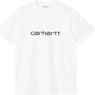 Carhartt Work in Progress WIP T-Shirt S/S Script Homme Blanc, Blanc, XXL