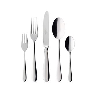 Villeroy & Boch Oscar Besteckset 30 tlg. Silber/Platin, Sp&uuml;lmaschinenfest, Rostfrei, Besteck Set 30 teilig, Essbesteck, Gabel, Messer, L&ouml;ffel, Essbesteck Set, Edelsta
