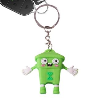 Generico porte-cl&eacute;s pour femme, pendentif de poubelle anim&eacute;, petit porte-cl&eacute;s en PVC, pour femmes, hommes, &eacute;tudiants, sac &agrave; dos, t&eacute;l&eacute;phone, miroir, vert, Consu