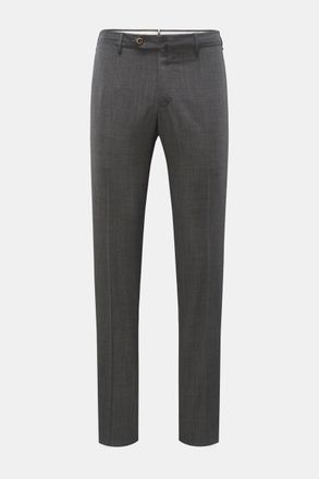 Pantaloni Torino Herren - Wollhose Slim Fit grau meliert