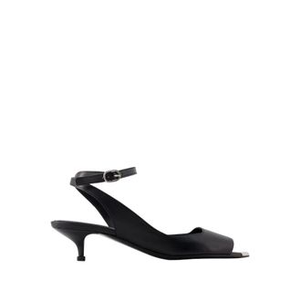 Alexander McQueen Punk Sandalen - Leder - Schwarz/Silber - - Shoes - Damen - Schwarzk - 38 EU