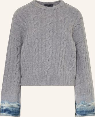 Haikure Haikure Pullover Karine Im Materialmix Mit Merinowolle blau