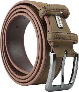Laura Biagiotti BIAGIOTTI UOMO, Ceinture Homme Extérieur PU Doublure en Cuir, Ajustable avec Boîte Cadeau en Fer-Blanc