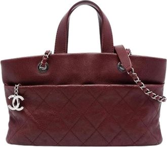Chanel unisex, Pre-owned, Rouge, Taille: ONE Size Sacoche en cuir caviar matelass&eacute; Pre-owned