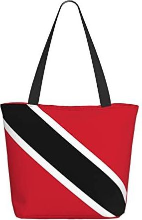 AOOEDM Sac shopping pour femme drapeau Trinit&eacute;-et-Tobago 33 x 27,9 x 17,8 cm. Le cadeau parfait pour la Saint-Valentin. Cest de la Saint-Valentin pour maman,