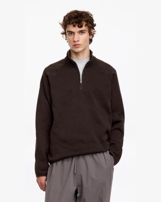 Arket ACTIVE Pullover Mit Kurzem Rei&szlig;verschluss -Braun